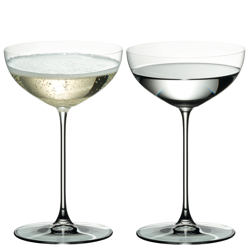 Riedel Veritas Champagne Saucer / Moscato / Martini Glass - Set of 2, Glassware; UK Glassware ...