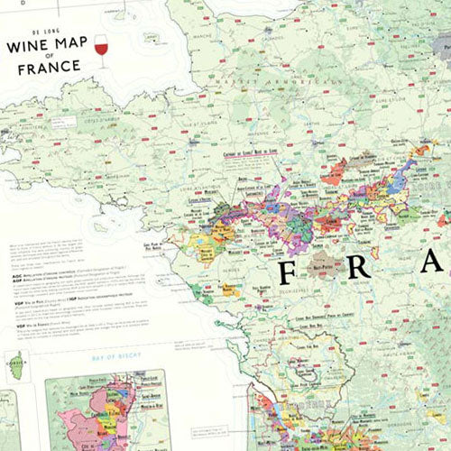 De Long Wine Maps – Regional Maps and Grape Charts – Wineware Racks ...