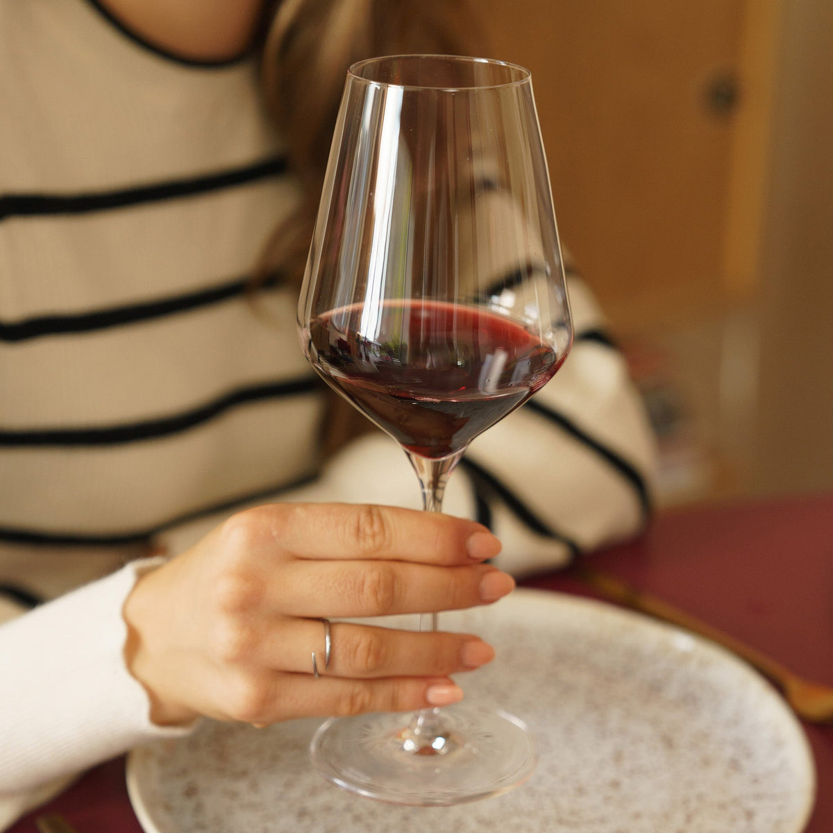 Stolzle Quatrophil Wine Glasses - Modern, One Piece, Lead-Free, Machine ...