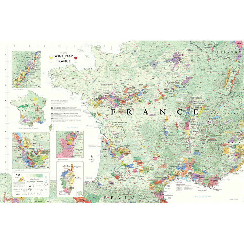 De Long’s Wine Map of France - Wine Regions, Wine Education/Wine ...