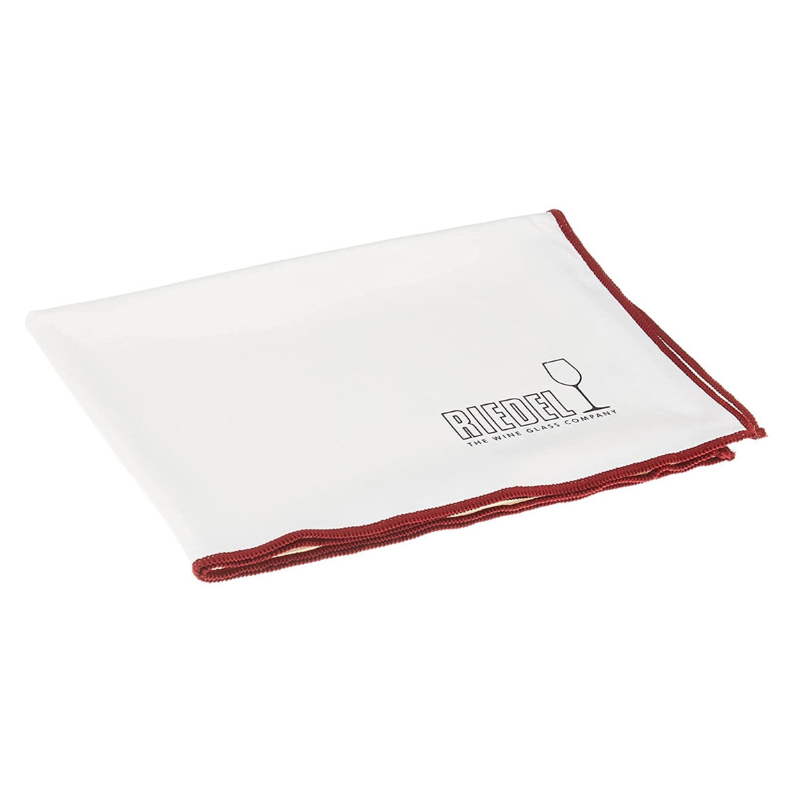 Riedel Microfibre Cleaning Polishing Cloth - White with Burgundy Trim ...