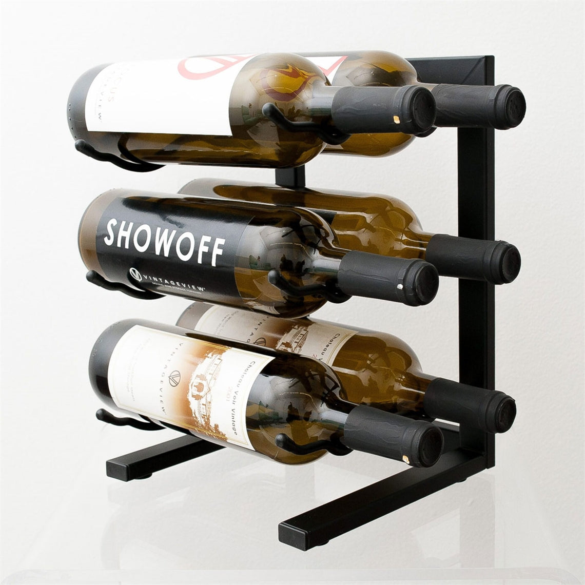 VintageView W Series Mini - Tabletop 6 Bottle Wine Rack - Black, Wine ...