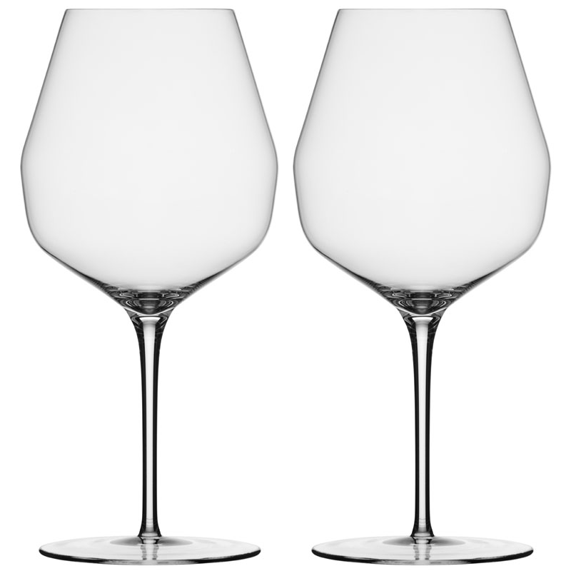 Mark Thomas Double Bend Red Expression Wine Glass - Set of 2, Glassware ...