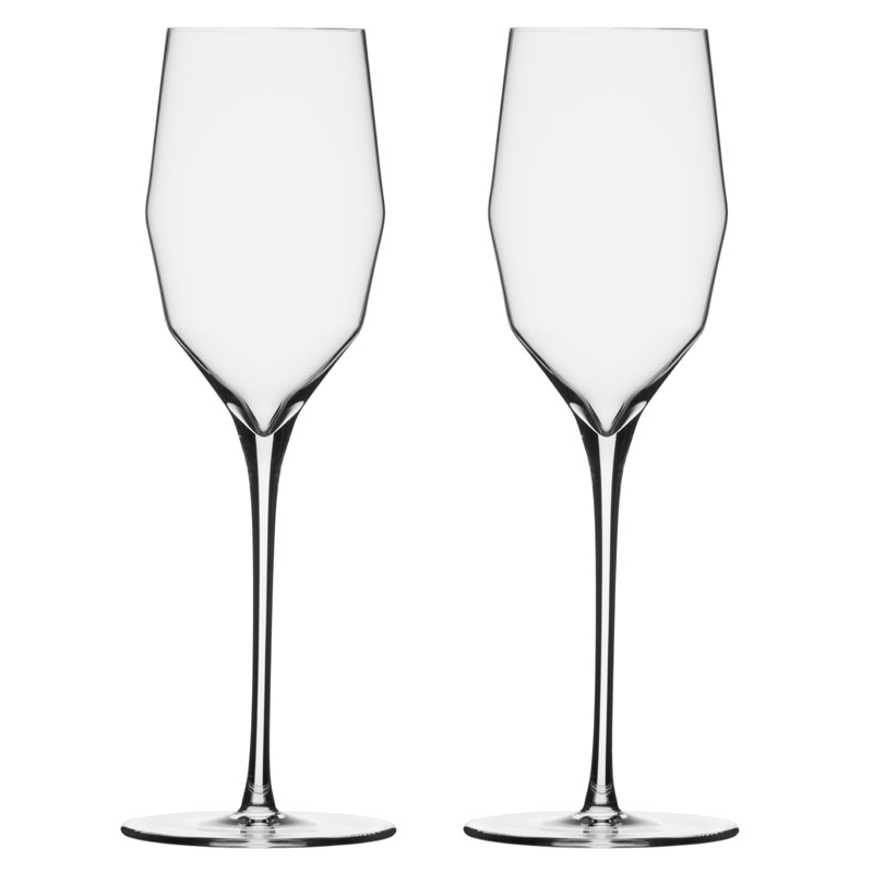 Mark Thomas Double Bend Champagne Glass / Flute - Set of 2, Glassware ...