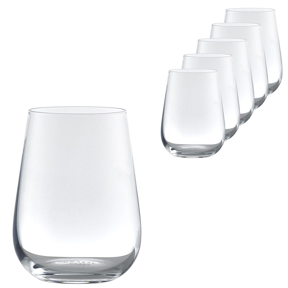Grassl Glass Elemental Series Stemless All-Round Red & White Wine ...