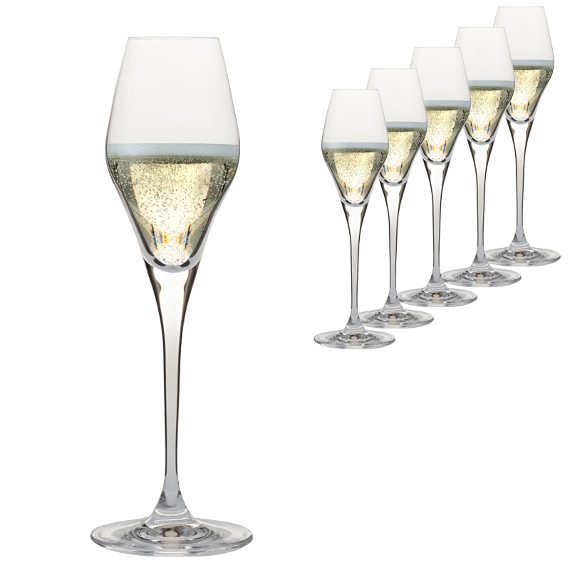 In Vino Veritas Prosecco Wine Glass - Set of 6, Glassware; UK Glassware ...